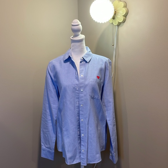 Sezane | Tops | Sezane Heart Button Down Shirt | Poshmark